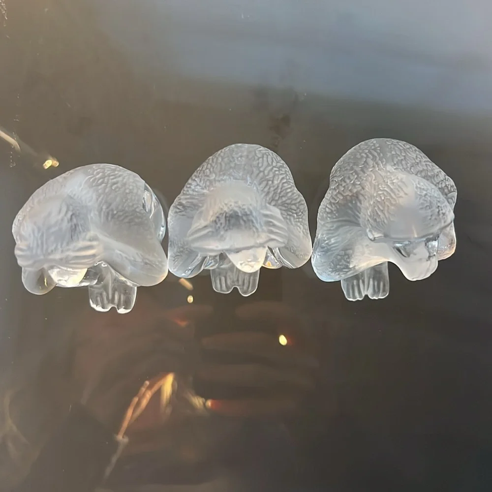 Daum | Art | Set 3 Wise Monkeys No See No Hear No Speak Frostedclear ...